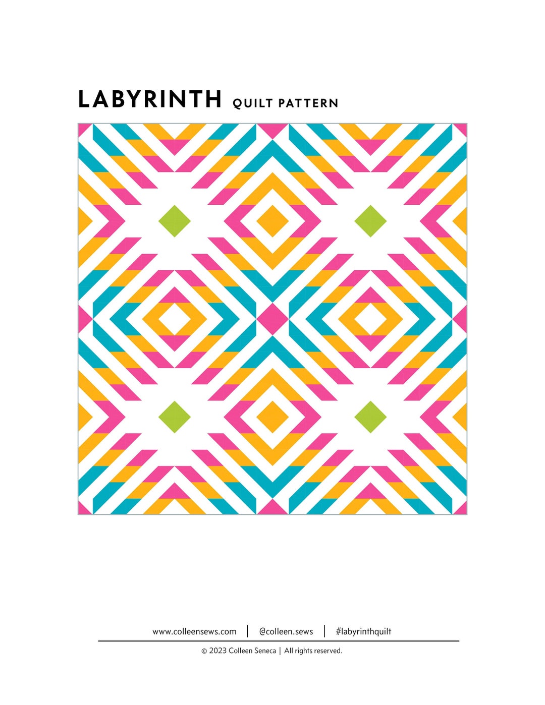 Labyrinth PDF Quilt Pattern Download Baby Toddler Throw - Etsy