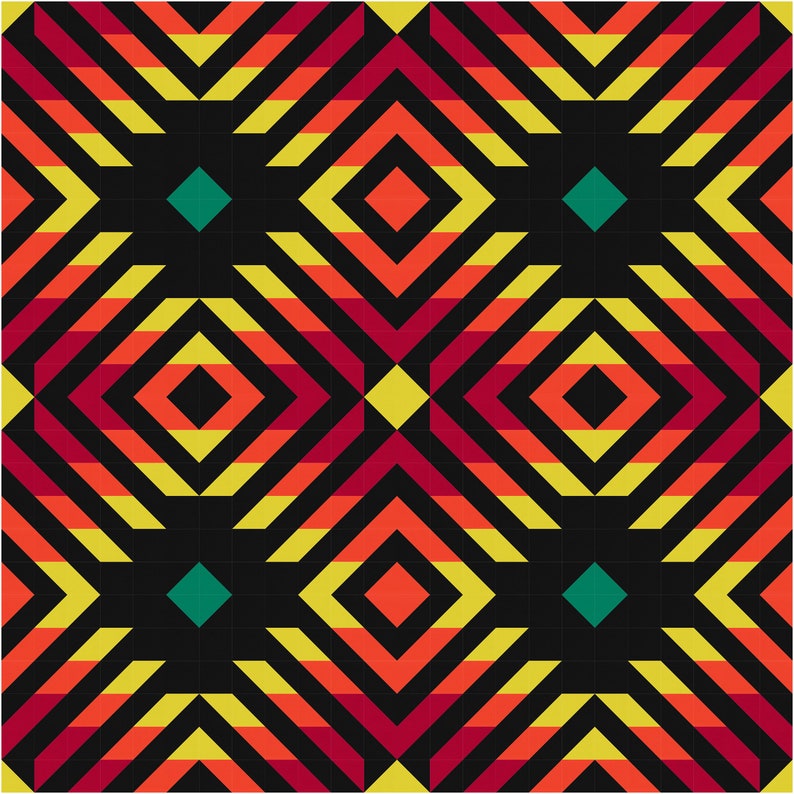 Labyrinth - PDF Quilt Pattern Download - Baby, Toddler, Throw & Bed ...