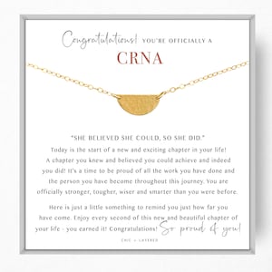 CRNA Graduation Gift Necklace • Nurse Anesthetists Graduate • CRNA ...