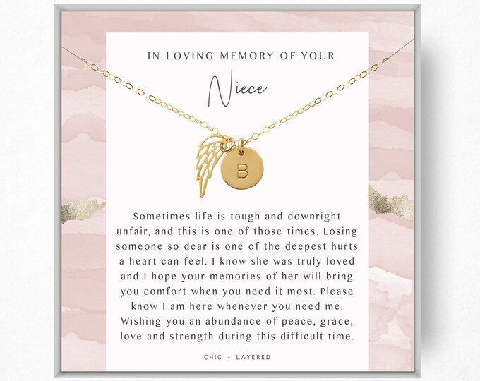 Loss of Niece Gift Necklace • Niece Memorial Gift • Sympathy Gift ...