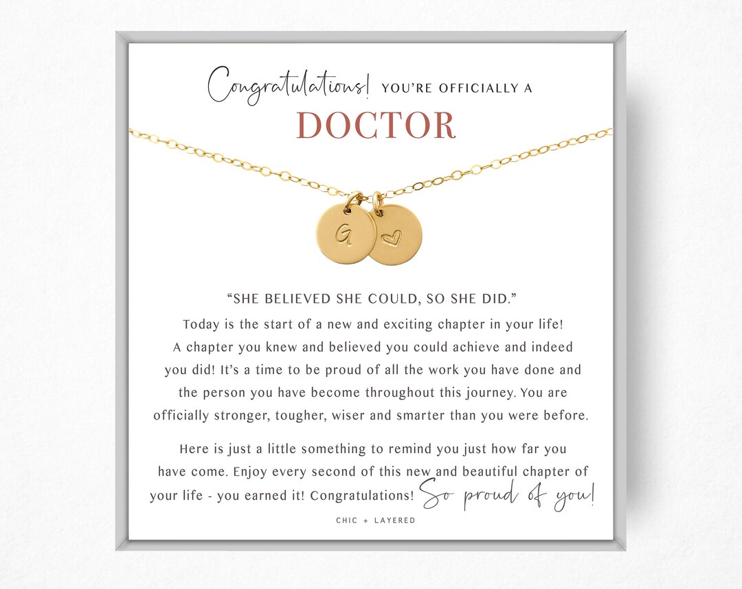 Doctor Graduation Gift Necklace • Medical Student Gift • Medical ...