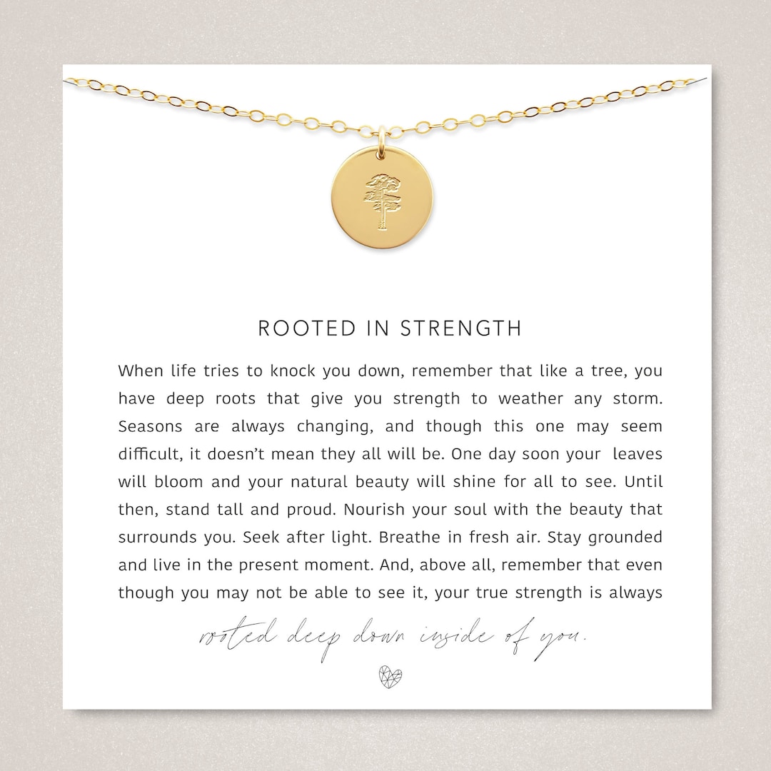 Rooted in Strength | You Got This Gift Necklace, Fighter Hardship Gift ...