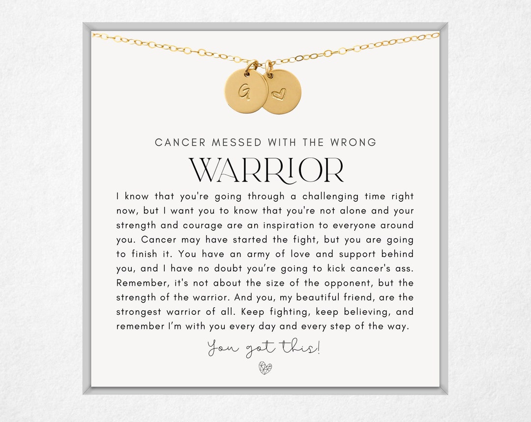 Warrior Gift Necklace, Strength of a Fighter, Cancer Hardship Gift ...