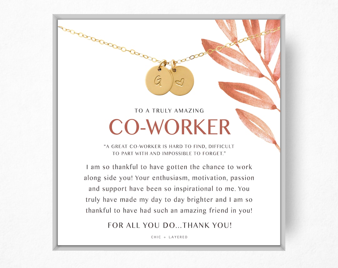 Co-worker Appreciation Gift Necklace • Co-worker Gift • Gift for Friend ...