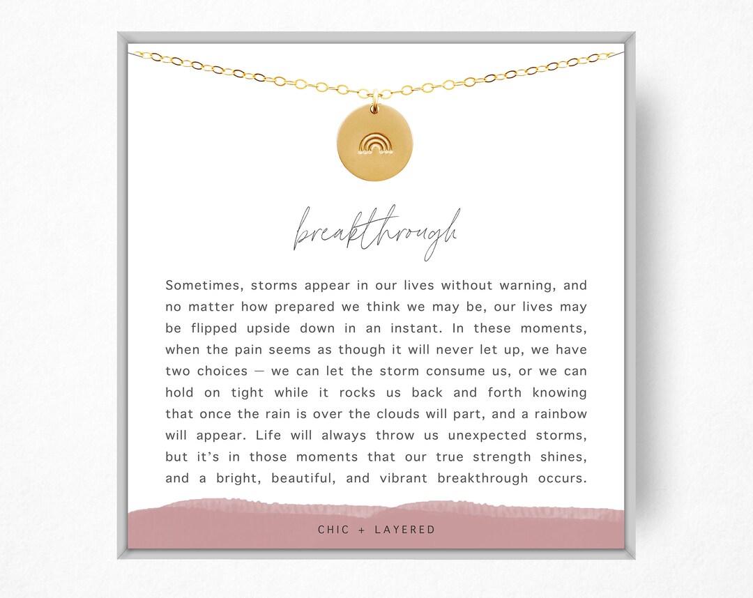 Breakthrough Gift Necklace • Gift of Encouragement • words of Wisdom ...