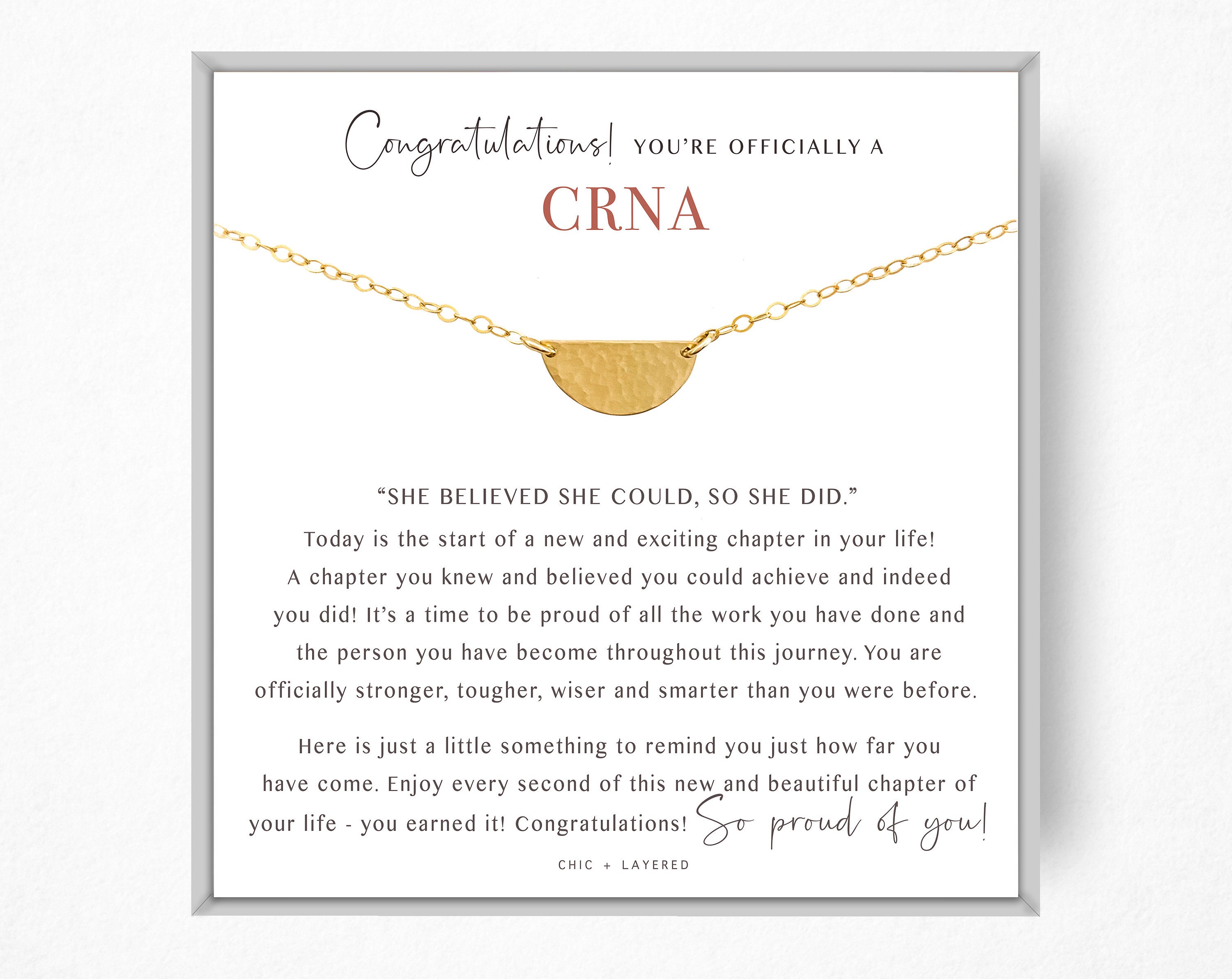 CRNA Graduation Gift Necklace • Nurse Anesthetists Graduate • CRNA ...