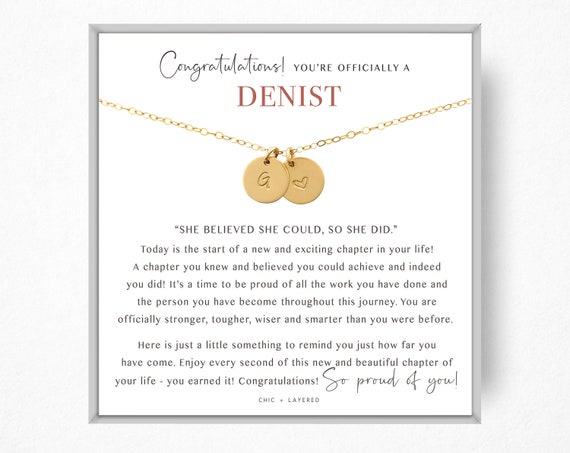 Dentist Graduation Gift Necklace DMD Graduation Gift - Etsy