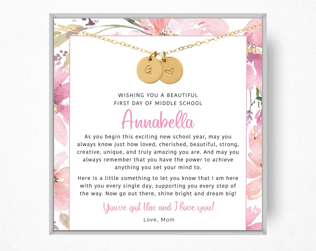 Back to School Necklace Gift • Elementary, Kindergarten, 1st, 2nd, 3rd ...