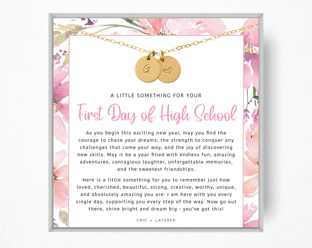 First Day of High School Necklace • Personalized High School Gift ...
