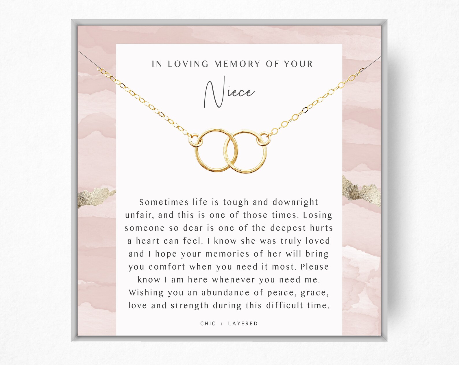 Loss of Niece Gift Necklace Niece Memorial Gift Sympathy - Etsy