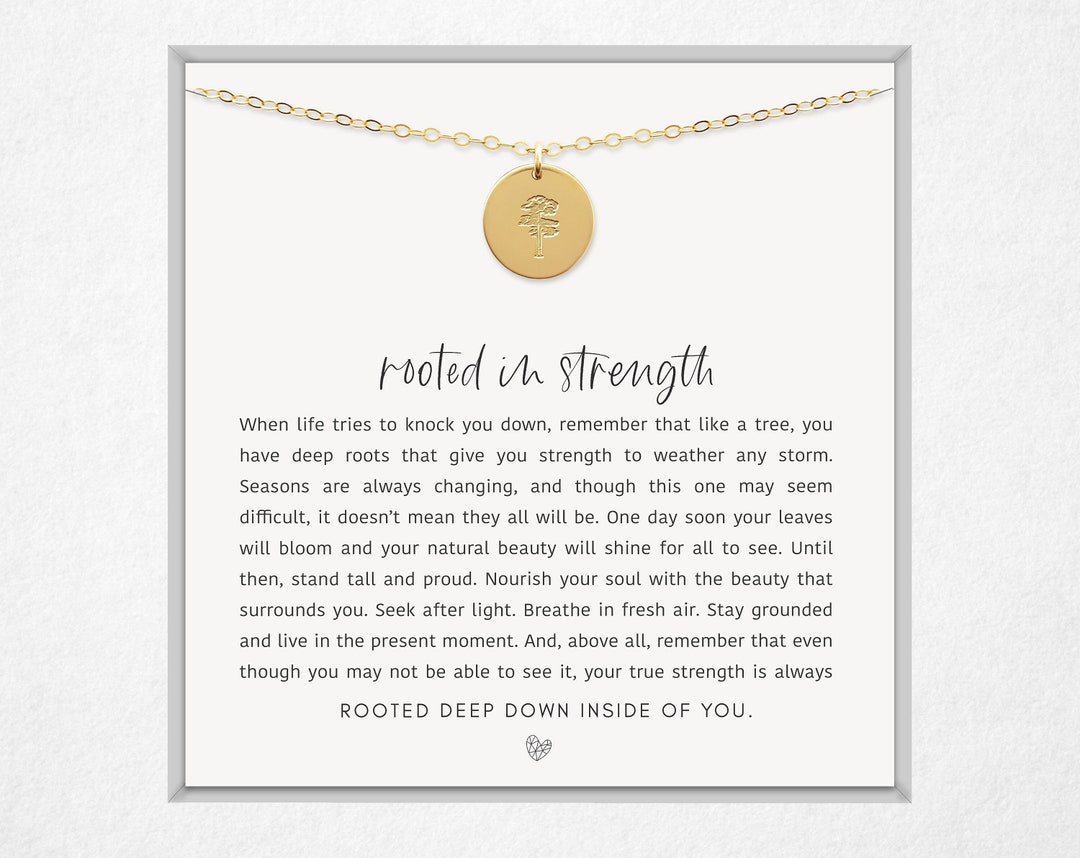 Rooted in Strength You Got This Gift Necklace, Fighter Hardship Gift ...