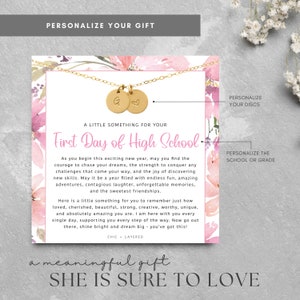 First Day of High School Necklace • Personalized High School Gift ...