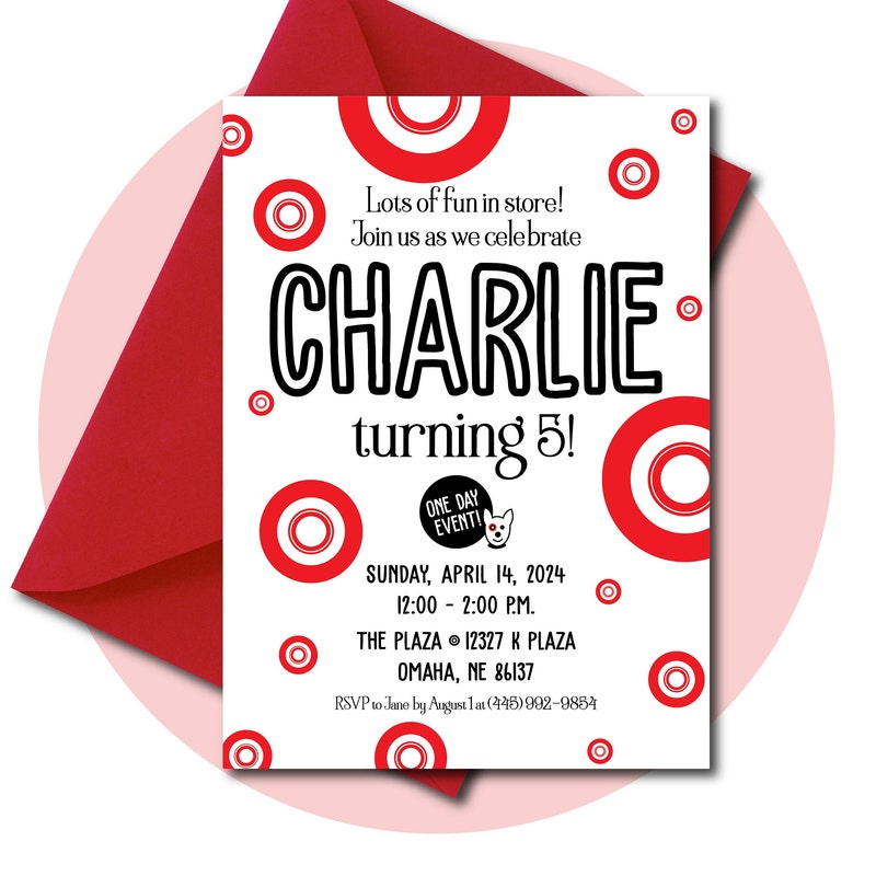 Target Theme Birthday Party - Etsy
