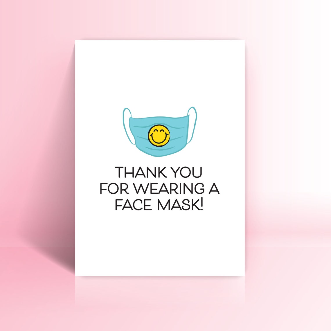 Thank You for Wearing A Face Mask Digital 8.5x11 Print - Etsy