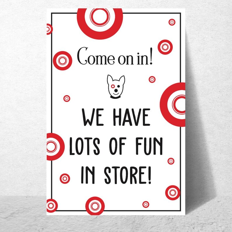 Bullseye Welcome Party Sign | Instant Digital Download | 11x17, 18x24 ...