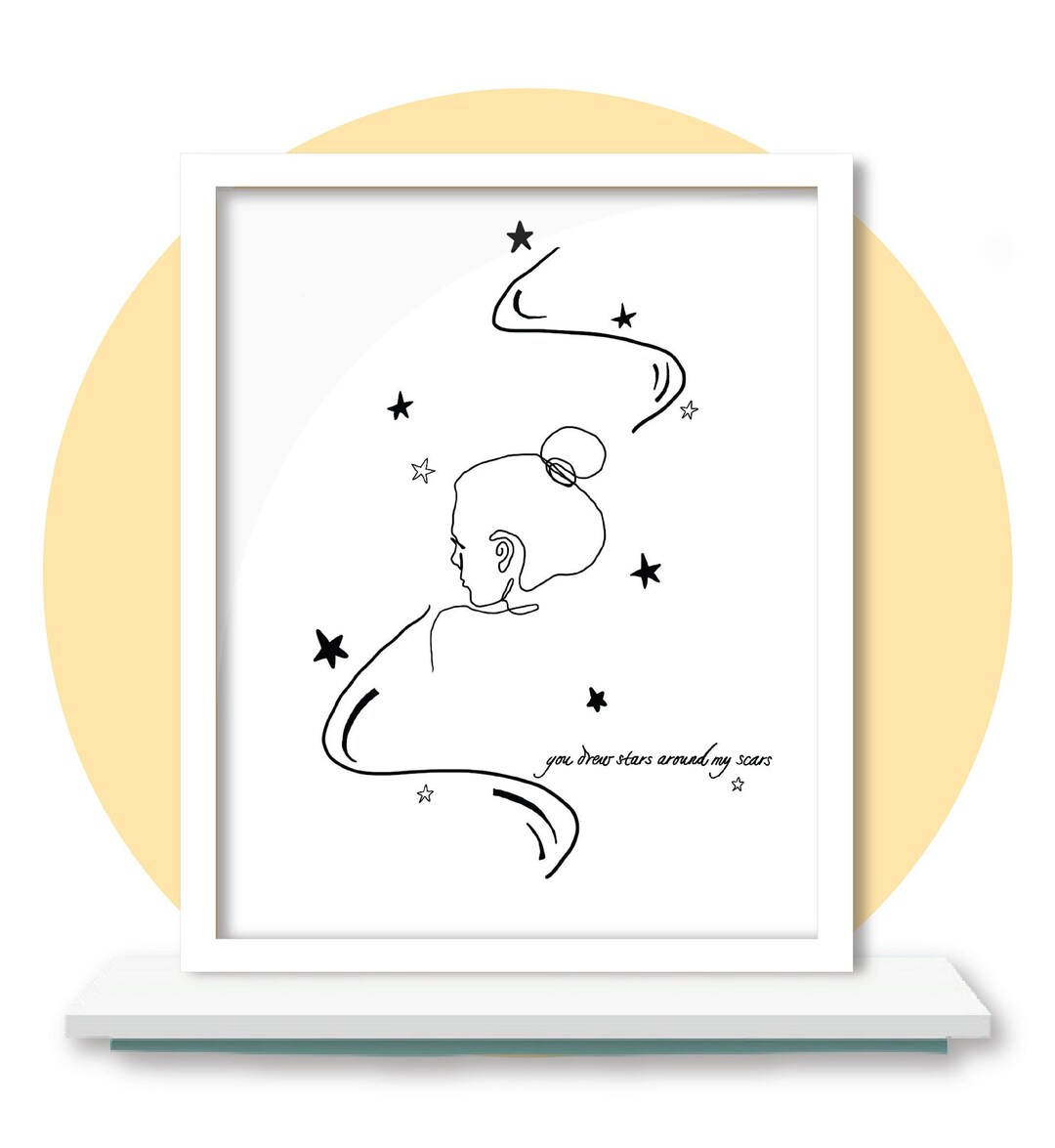 You Drew Stars Around My Scars Print | 8x10 Instant Digital Download ...