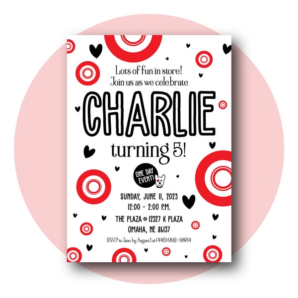 Target Theme Birthday Party - Etsy