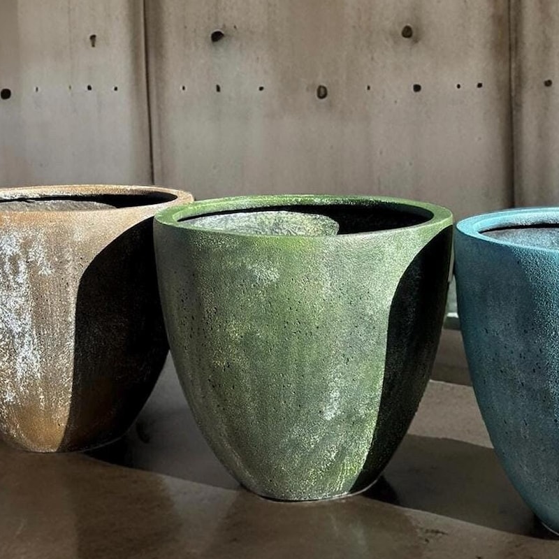 Fiberglass Round Planter - Etsy