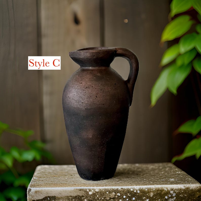 Handmade Concrete Vase: Vintage Dark Copper Home Decor, Offer in ...