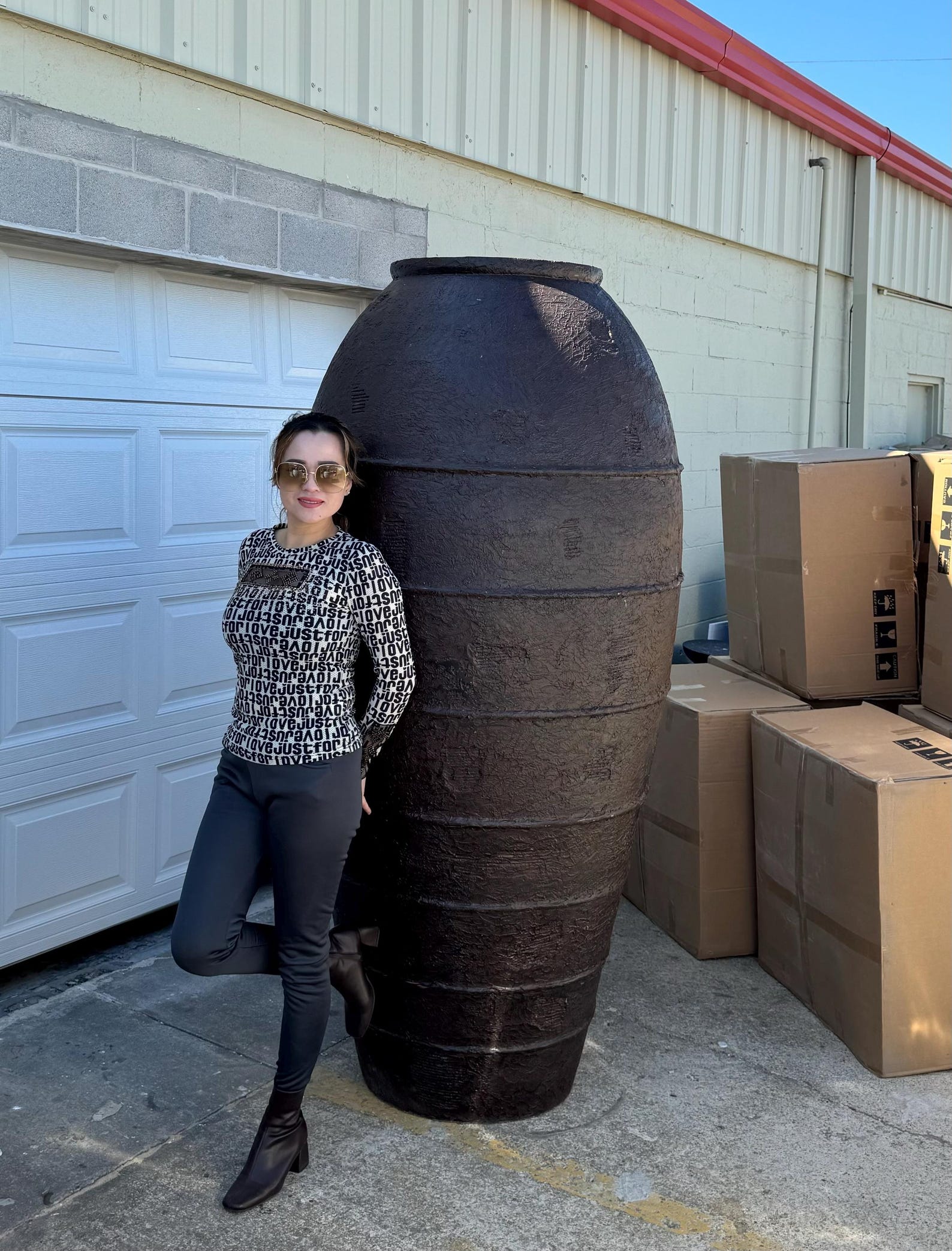 78" Super Tall Fiberglass Planter Pot: Textured Home & Garden Decor - Etsy
