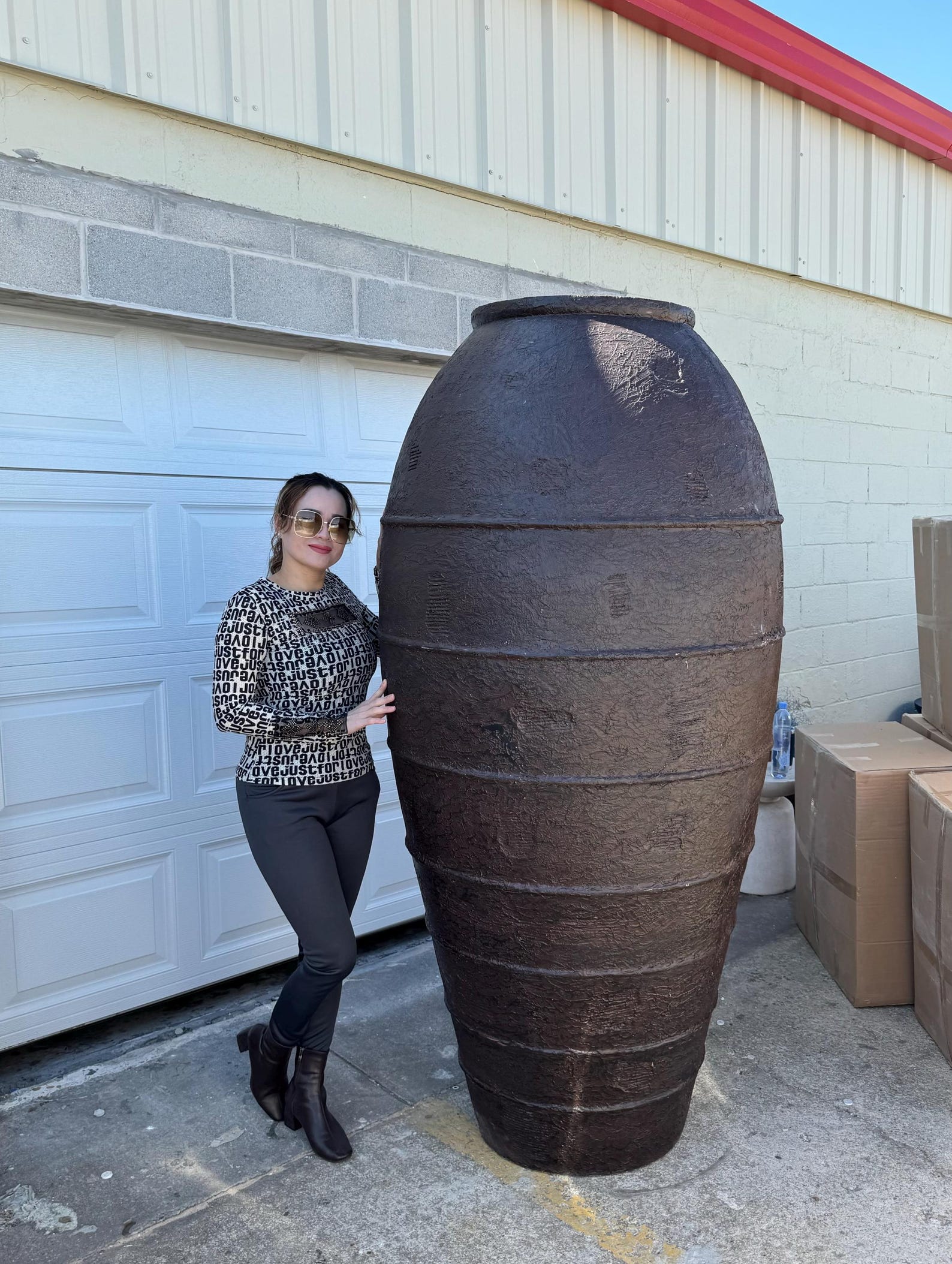 78" Super Tall Fiberglass Planter Pot: Textured Home & Garden Decor - Etsy