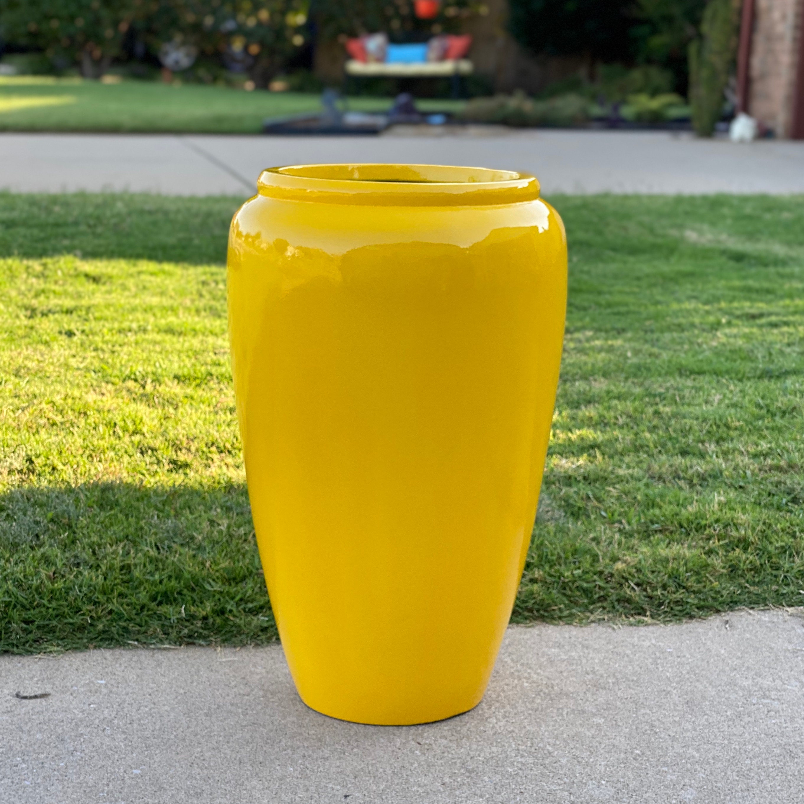 Balance Floor Cachepot Mustard Yellow Vases Home & Living Home Décor ...