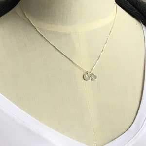 Dainty Tiny Personalized Sterling Silver Heart Necklace Small Delicate ...