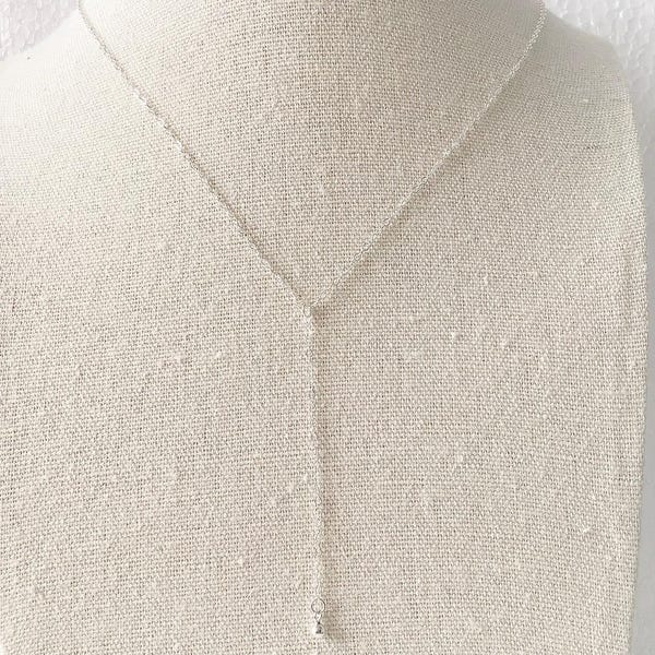 Silver Lariat Necklace - Etsy