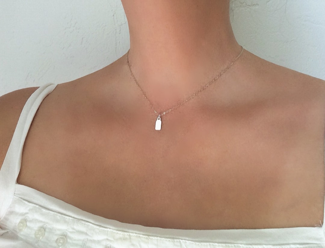 Dainty Silver Necklace Small Necklace Tiny Necklace Gold Simple ...