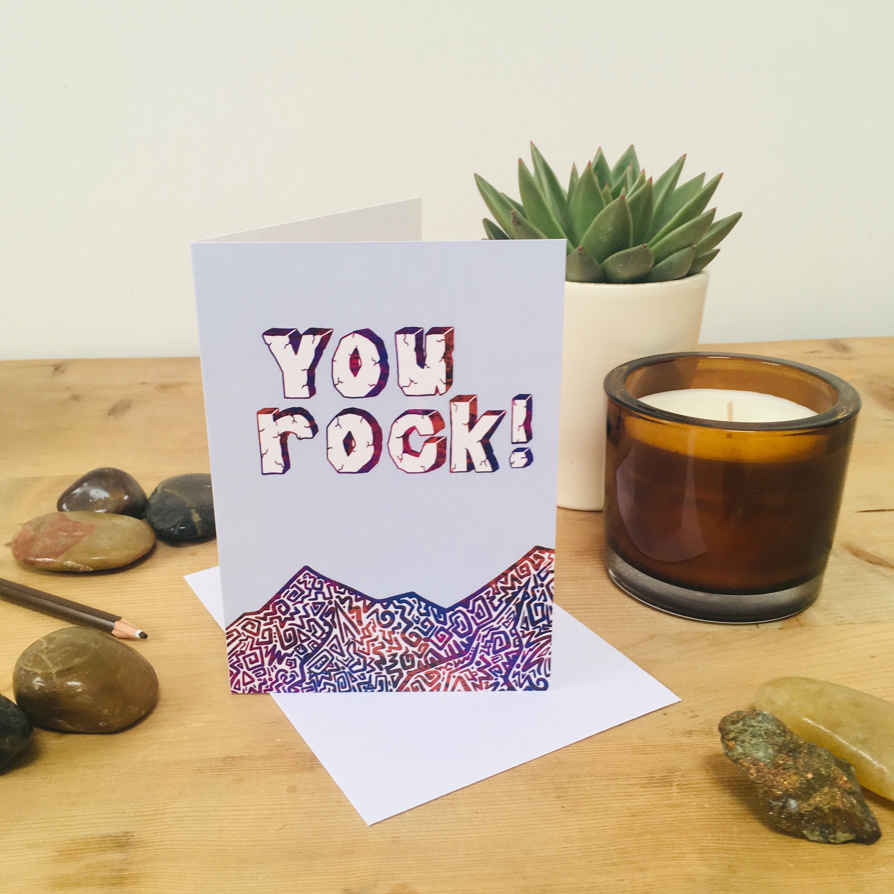 You Rock greeting card Occasion Card Thank you | Etsy