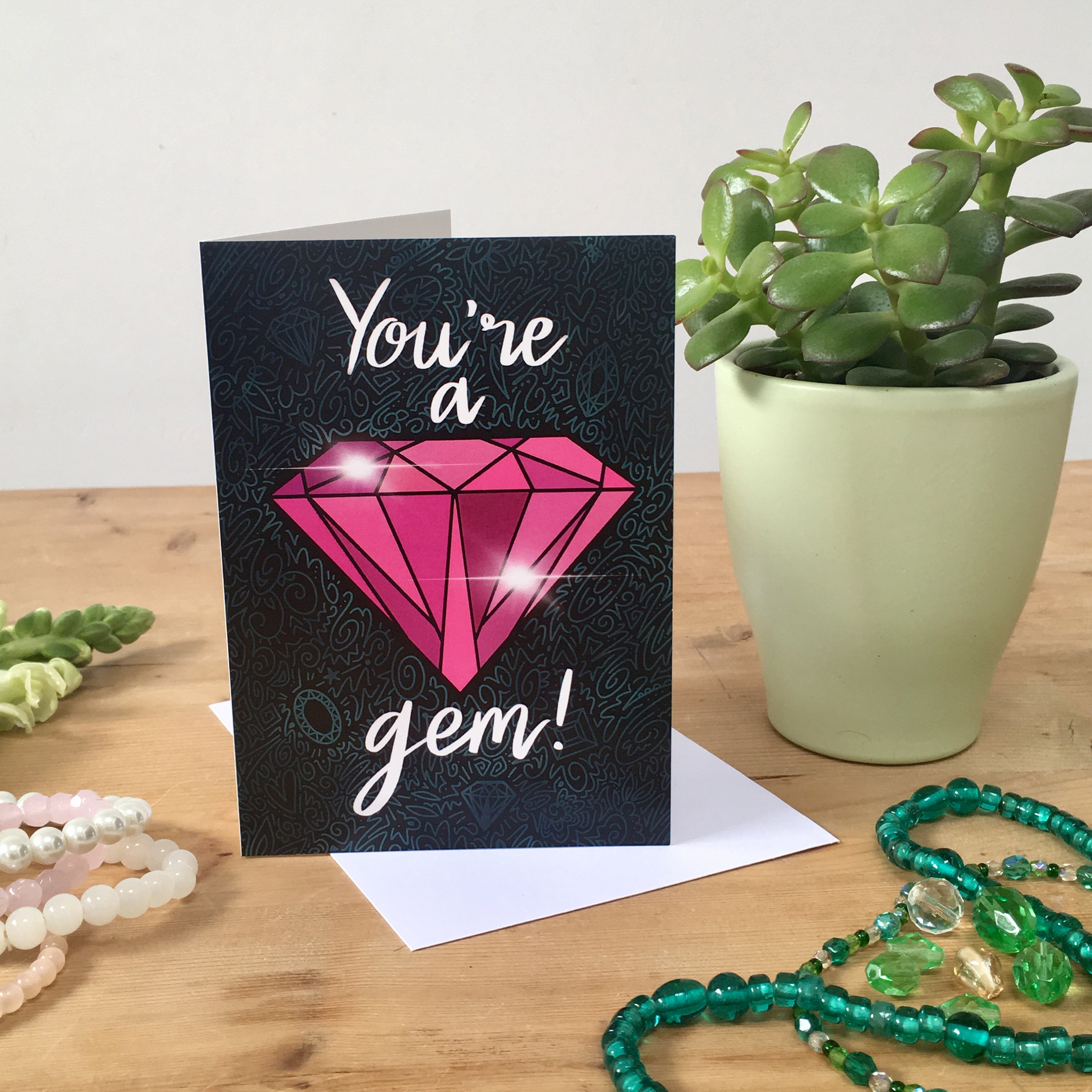 You’re a Gem Card | Thank You Card | Appreciation Card | A6 Occasion ...