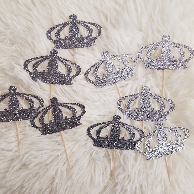 Crown Cupcake Topper, Royal Prince Cupcake Topper, Little Prince ...