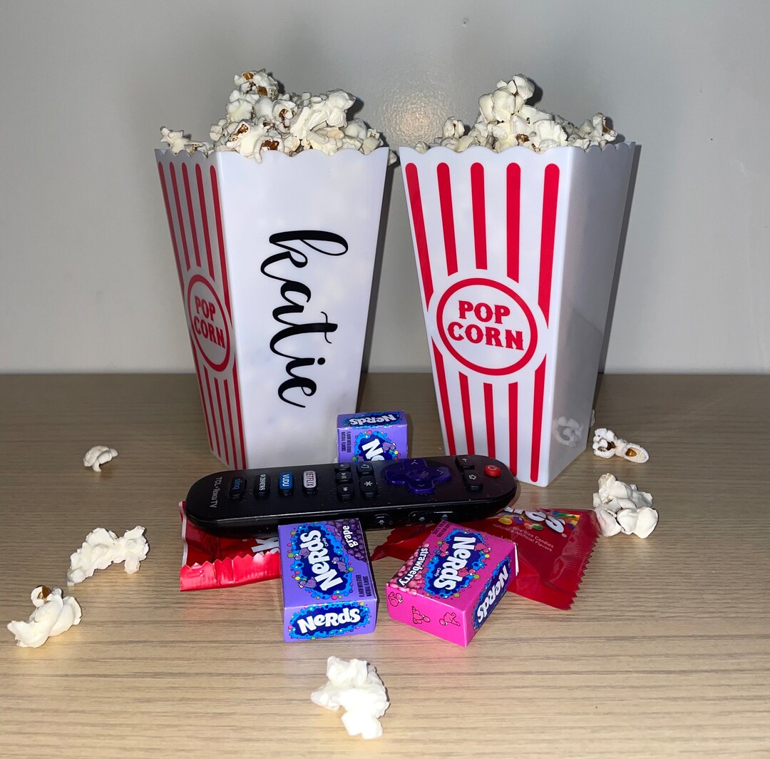 Personalized Name Popcorn Container - Individual Size - Family Popcorn ...