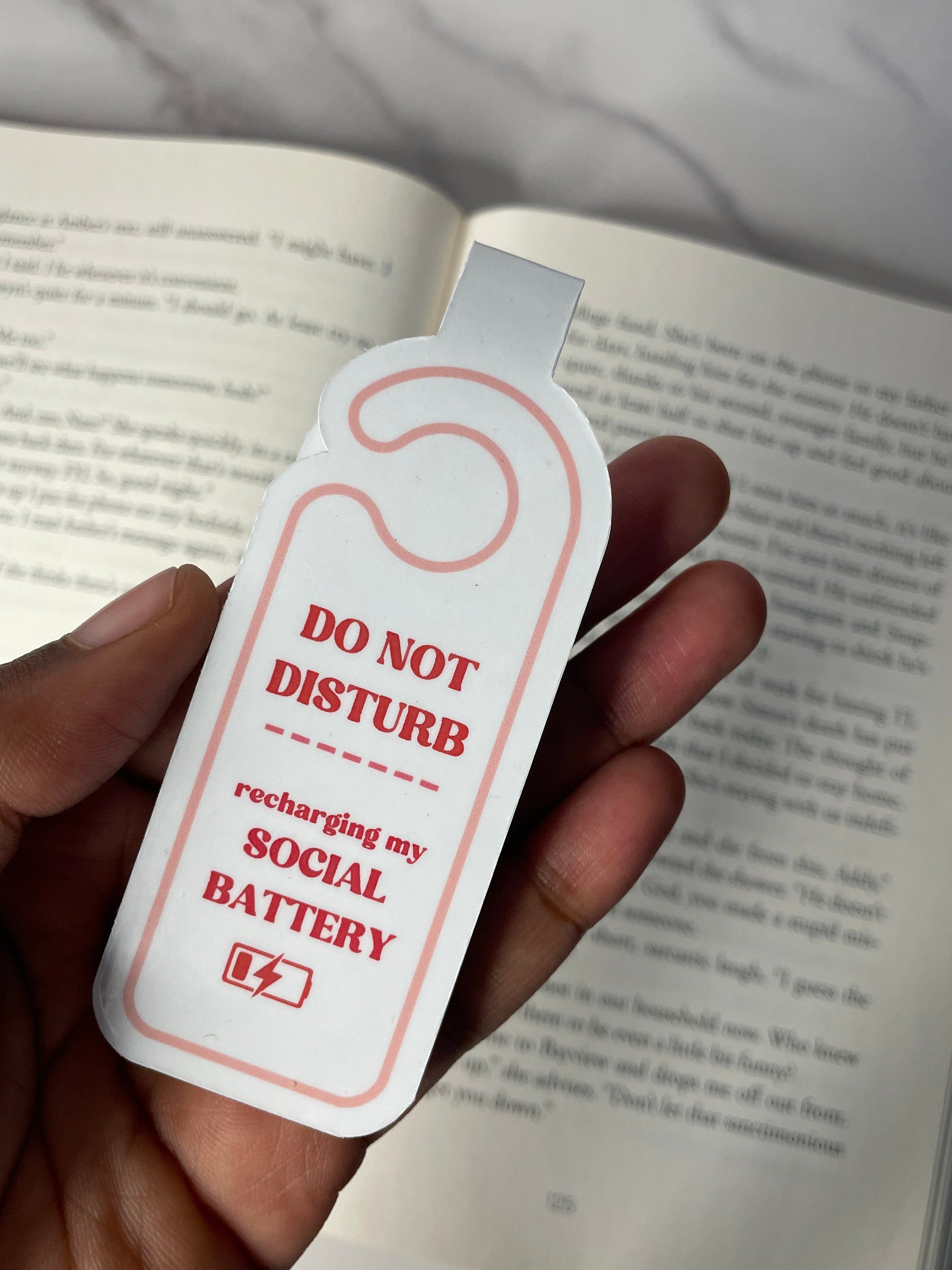 Do Not Disturb Magnetic Bookmark | Book Lover Gift - Etsy