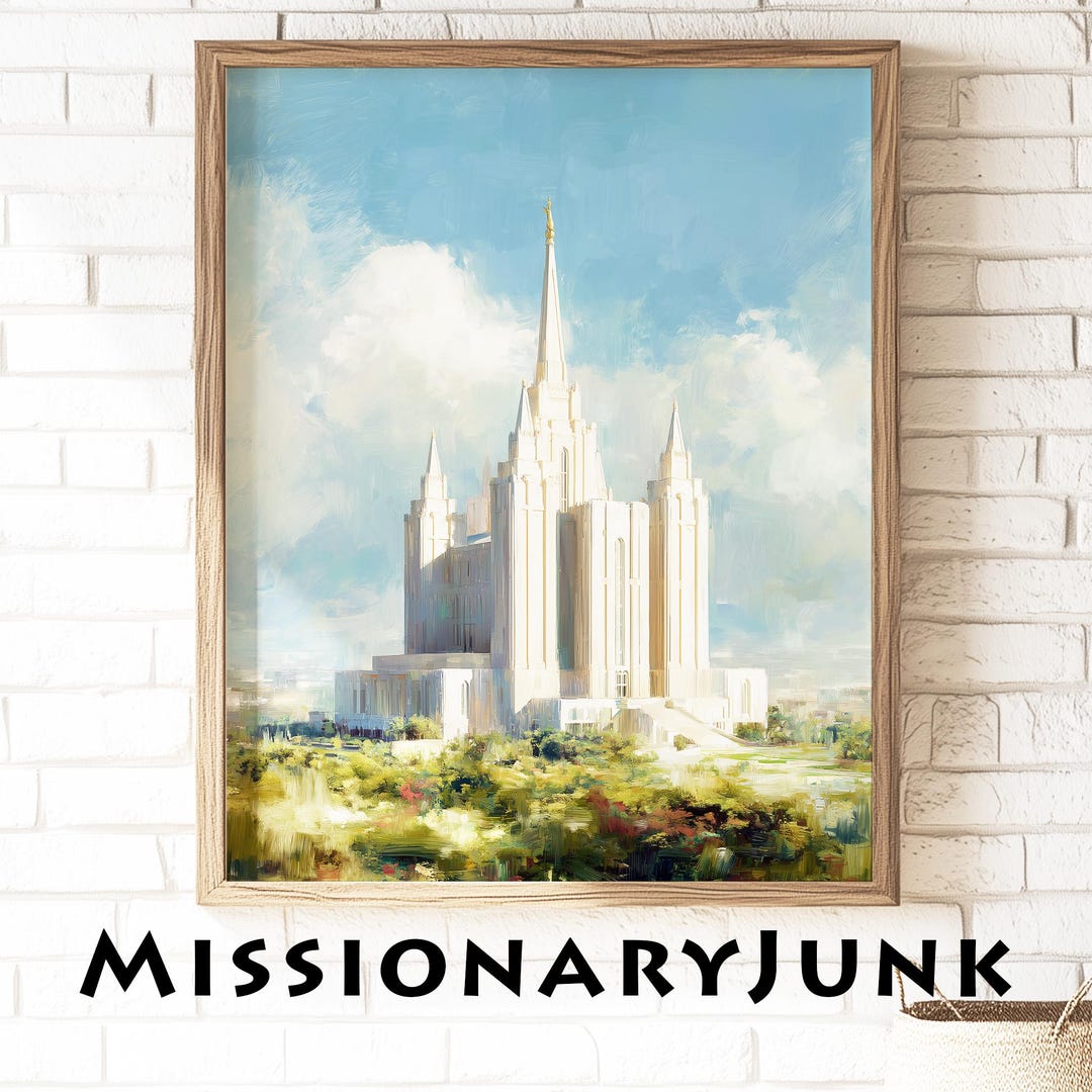 Serene Modern LDS Temple Printable - Minimalist Religious Wall Art ...