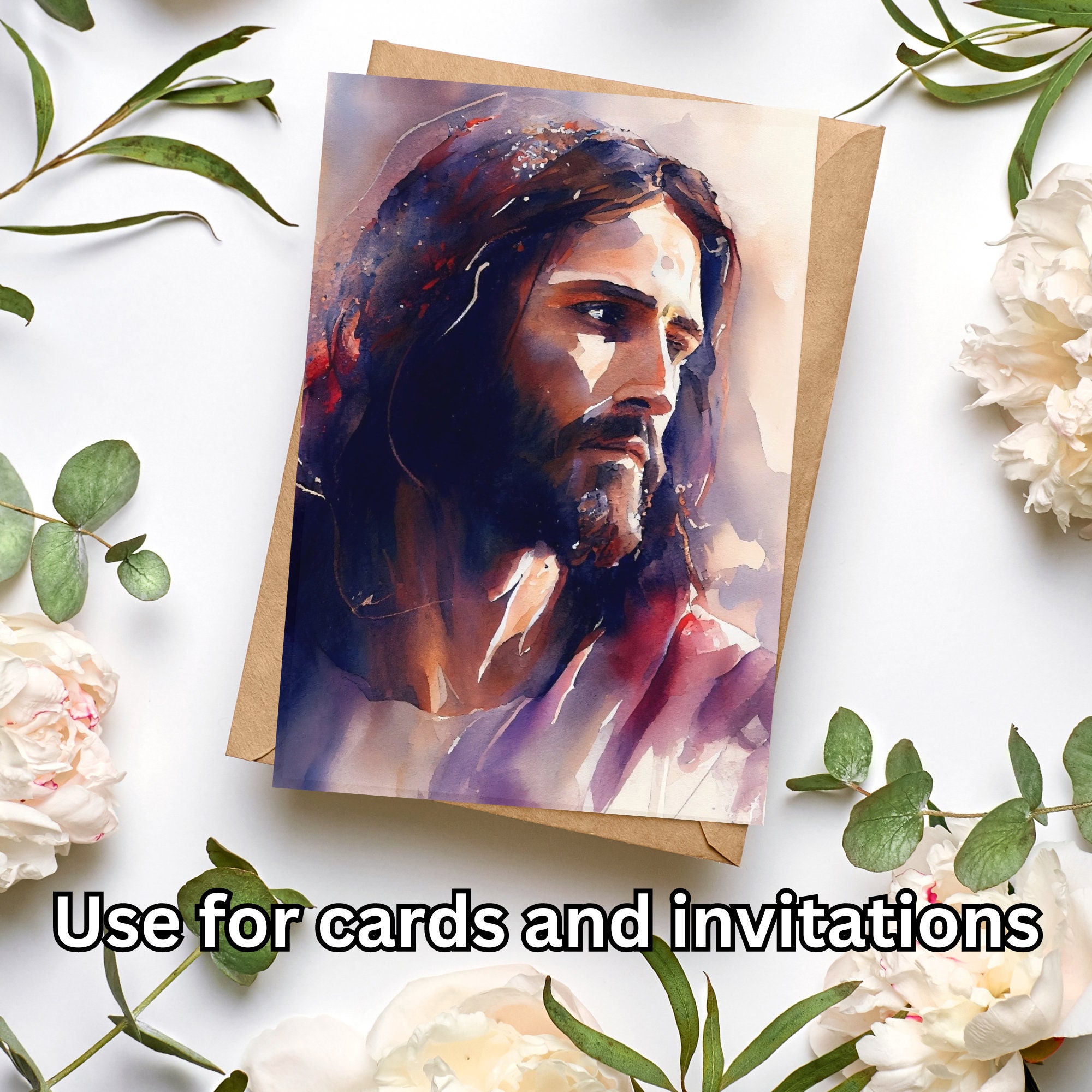 Serene Jesus Christ Lord and Savior Son of God Portrait Printable File ...