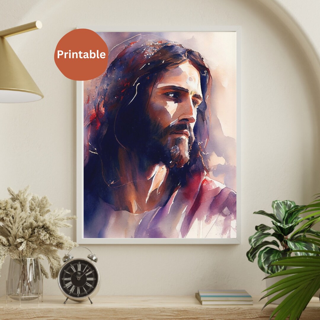 Serene Jesus Christ Lord and Savior Son of God Portrait Printable File ...