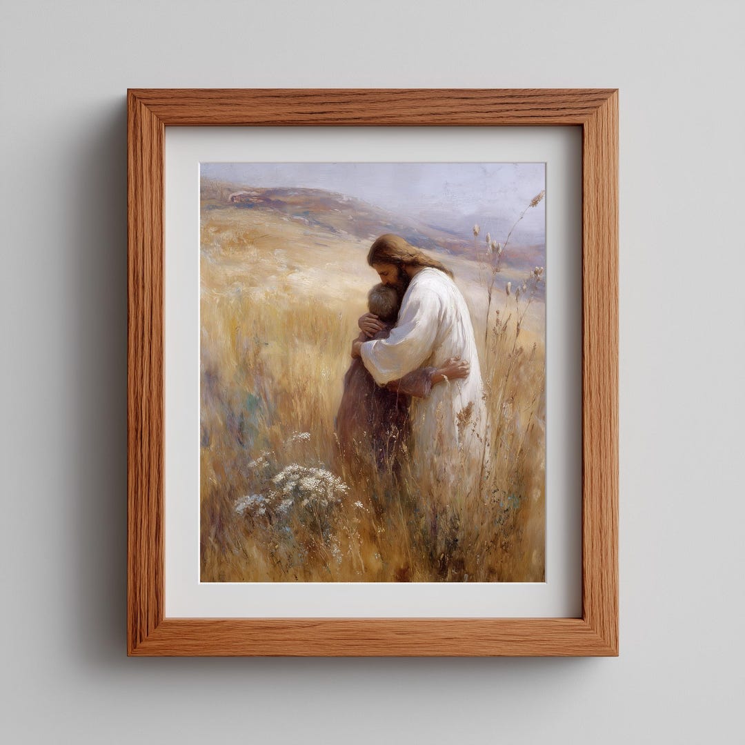 LDS Mission Printable Art - Jesus Christ Savior Embracing Shepherd ...