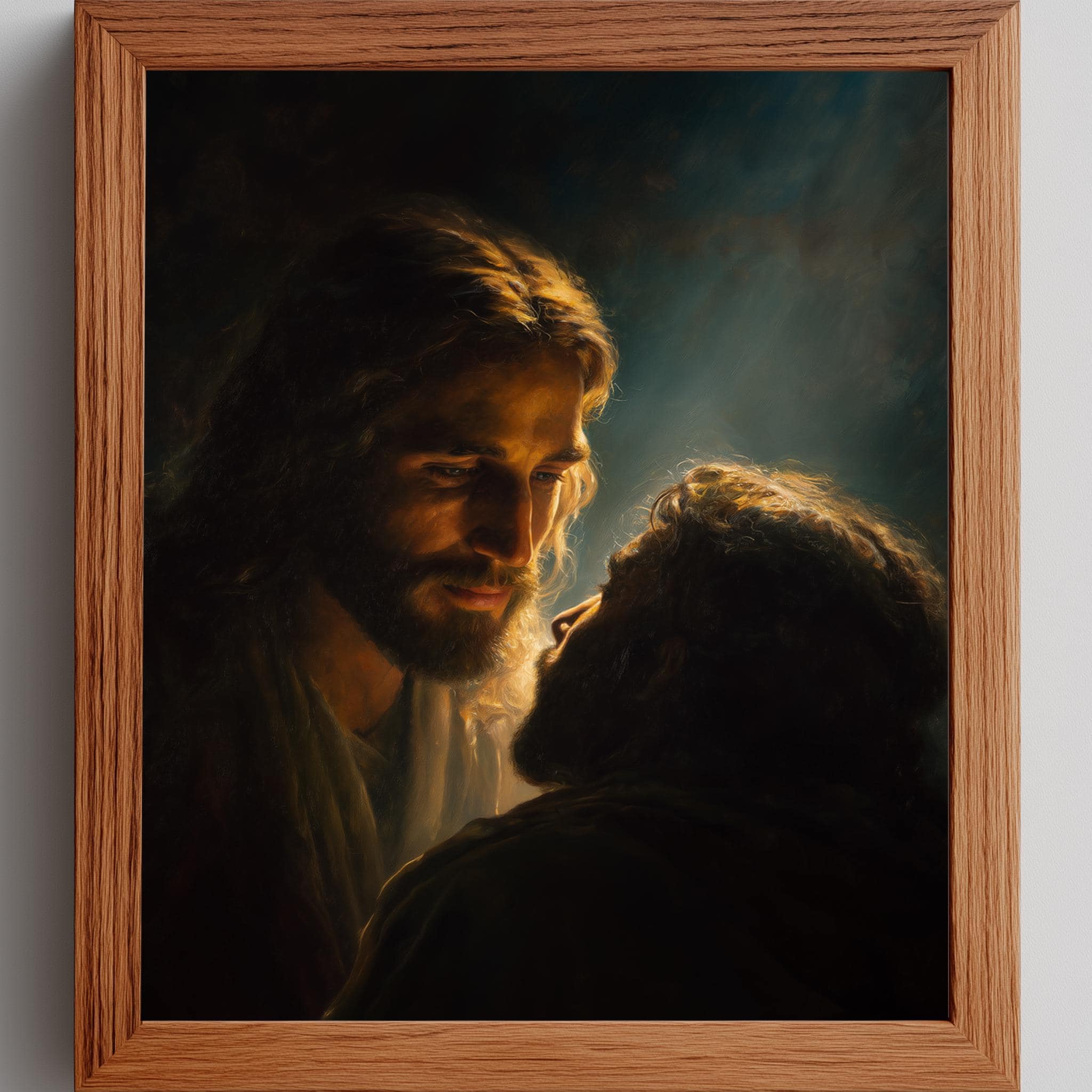 Moody Portrait of Jesus - Printable LDS Wall Art, Dramatic Ultra ...