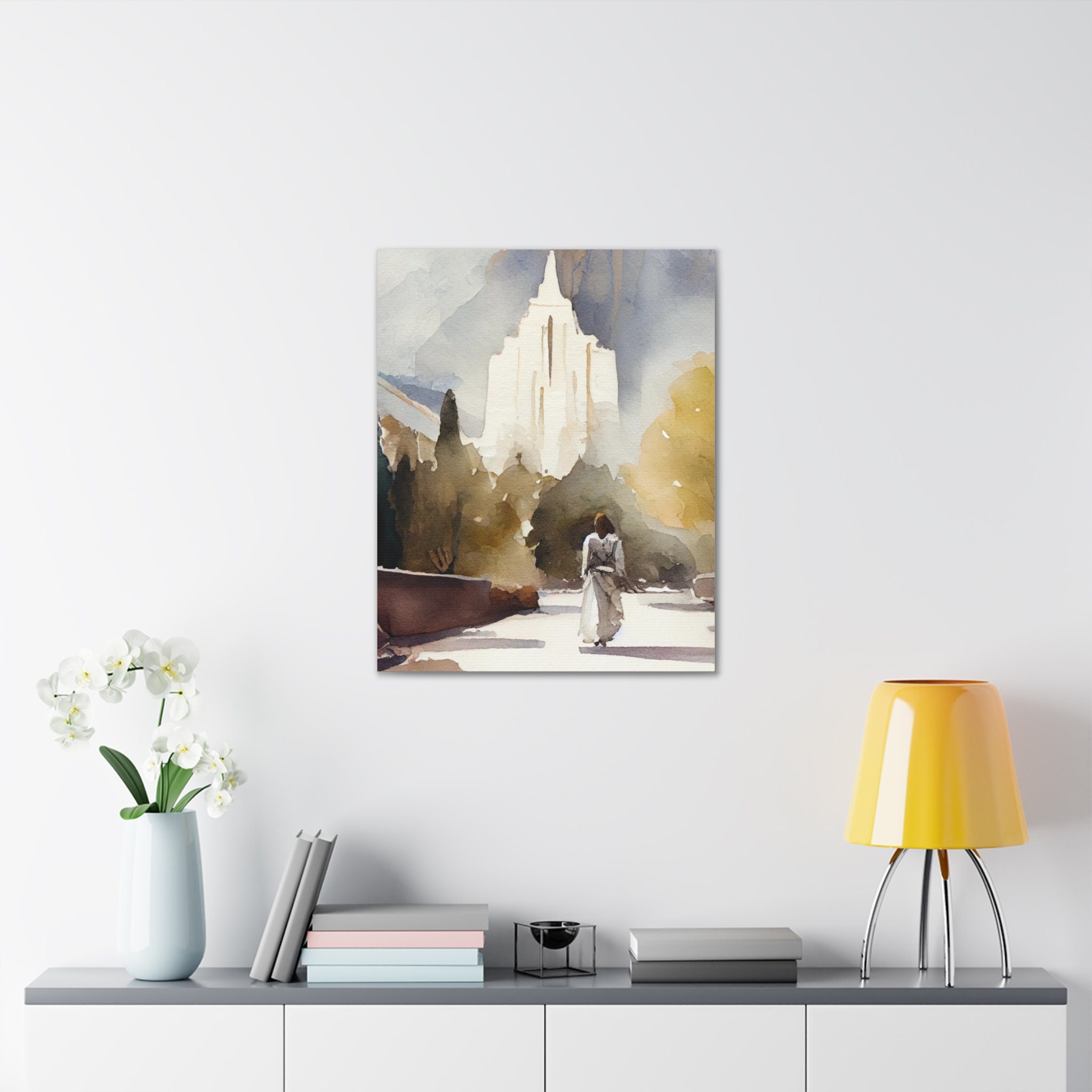 Peaceful Walk Christ at the LDS Temple Canvas Gallery Wraps - Etsy