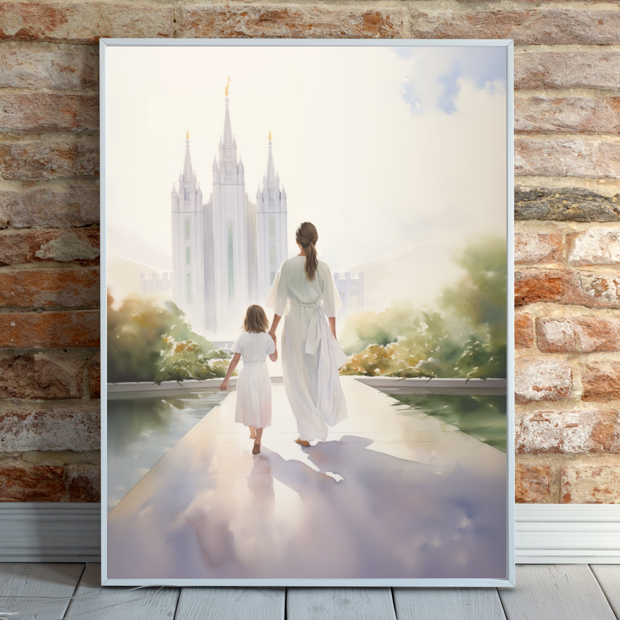 Mother and Daughter LDS Temple Art: Eternal Family Print (digital ...