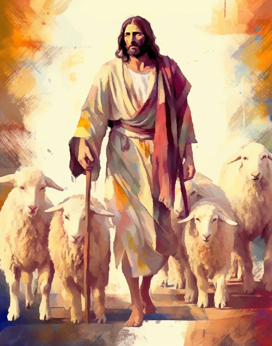 Jesus Christ With Sheep Christ Shepard Lord and Savior Digital Download ...