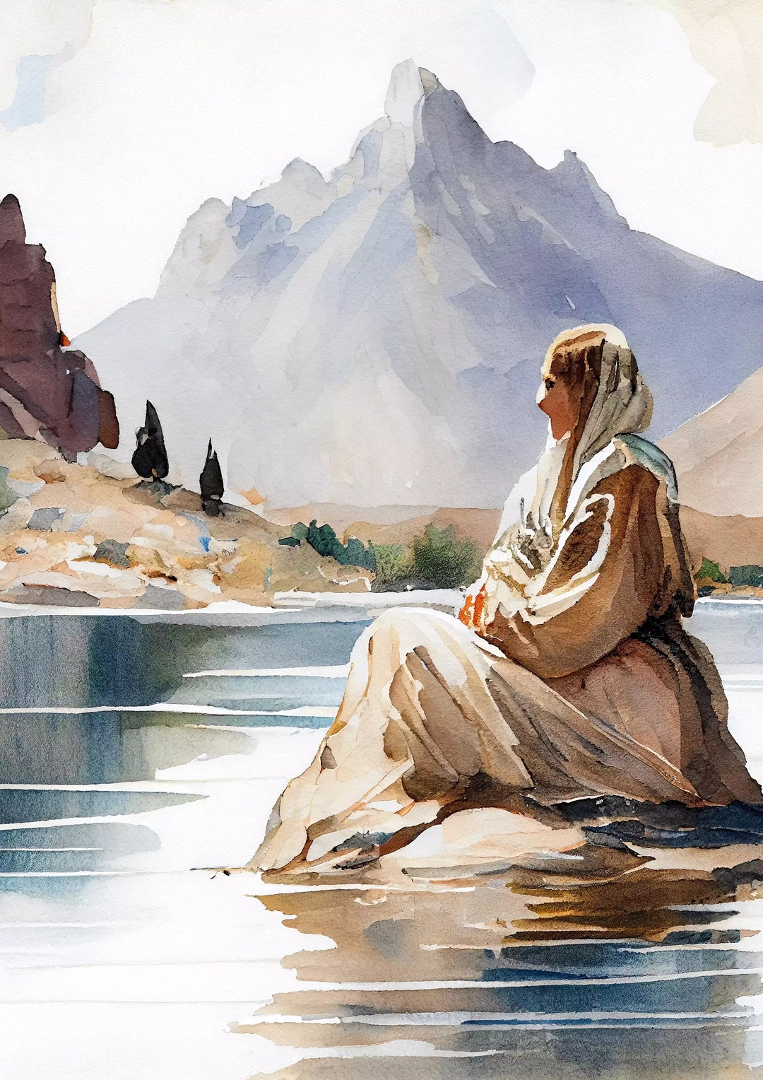 Nephite Woman in Peace at the River DIGITAL DOWNLOAD - Etsy
