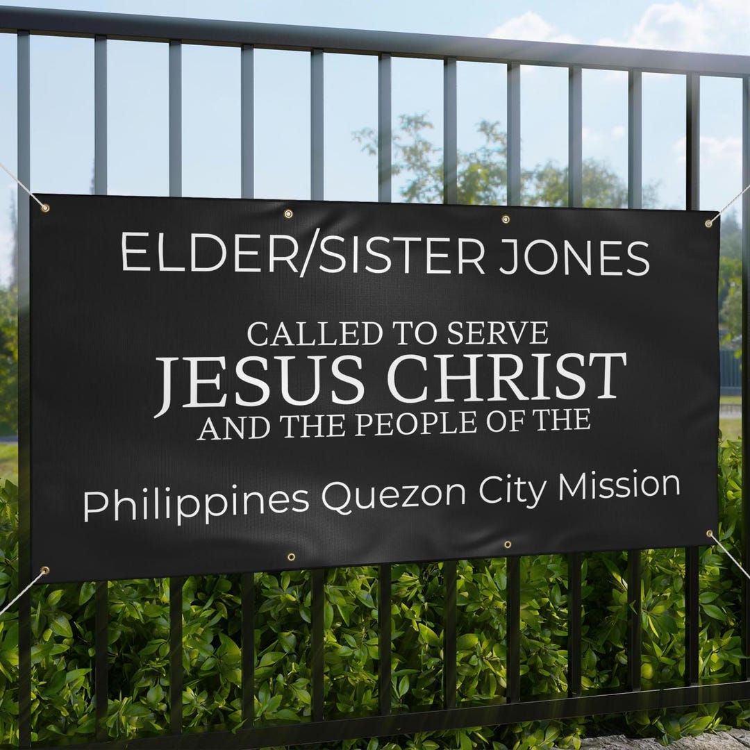 Customizable Mormon Missionary Banner, Personalized LDS Mission ...