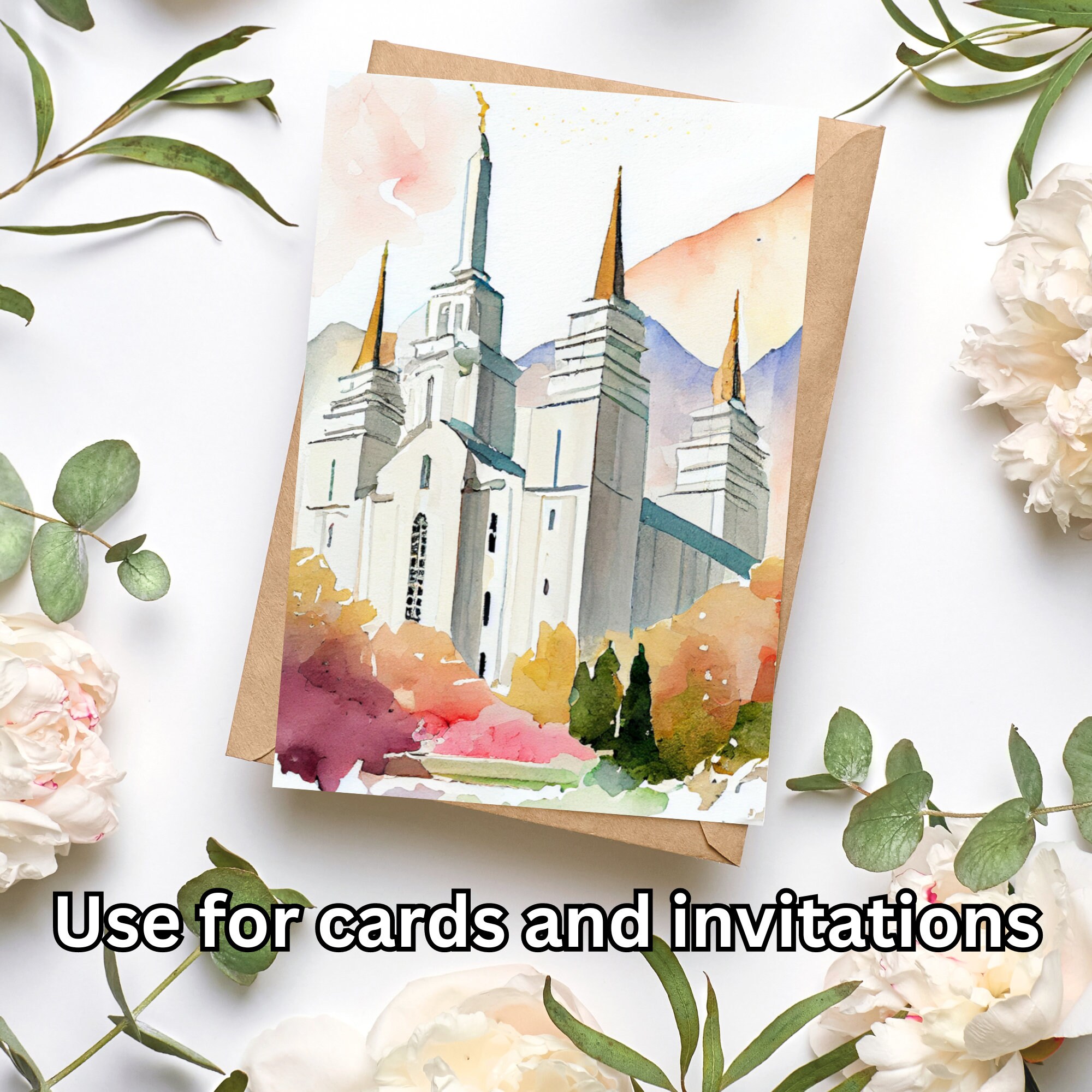 LDS Temple in Autumn Fall Colors Printable File - Etsy