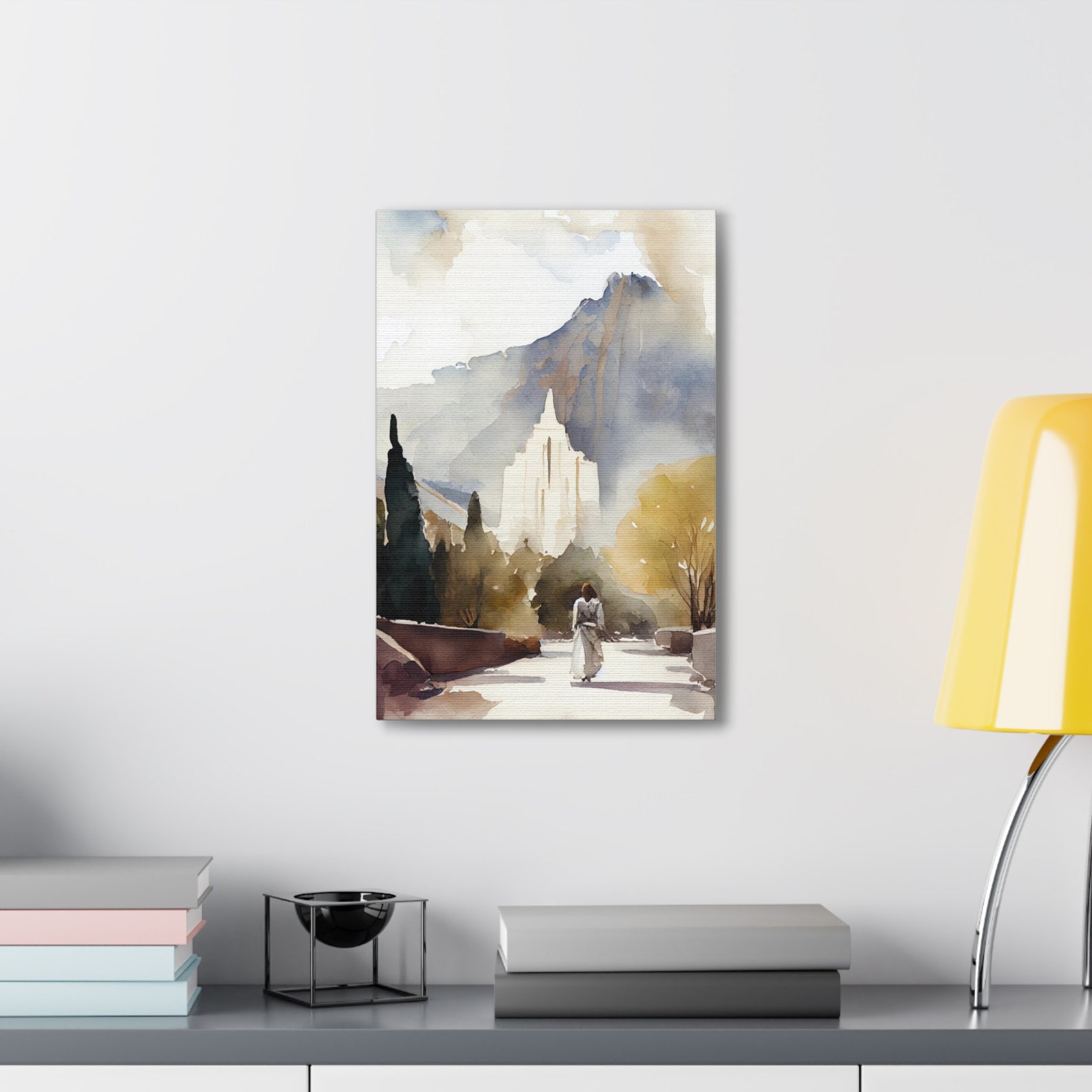 Peaceful Walk Christ at the LDS Temple Canvas Gallery Wraps - Etsy