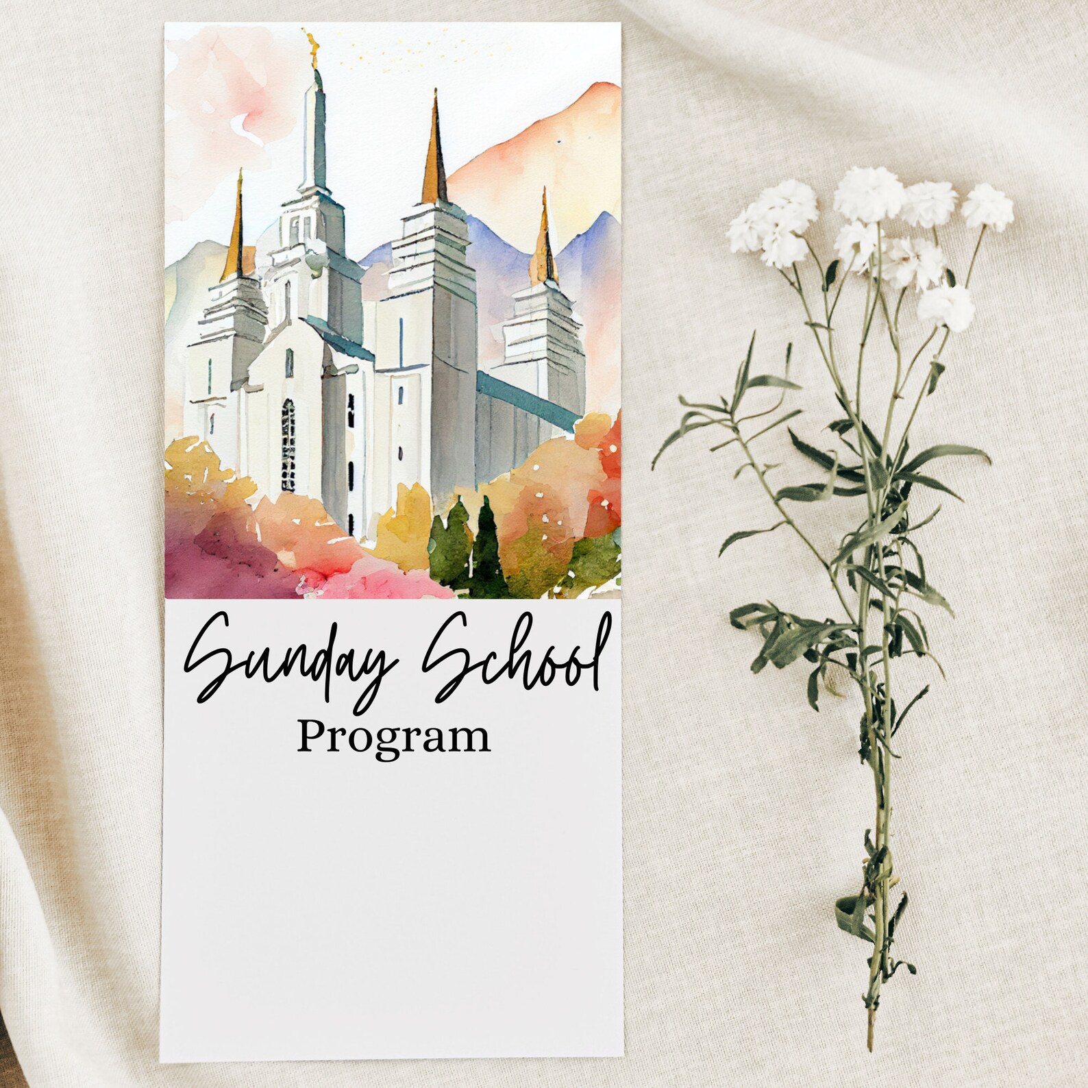 LDS Temple in Autumn Fall Colors Printable File - Etsy