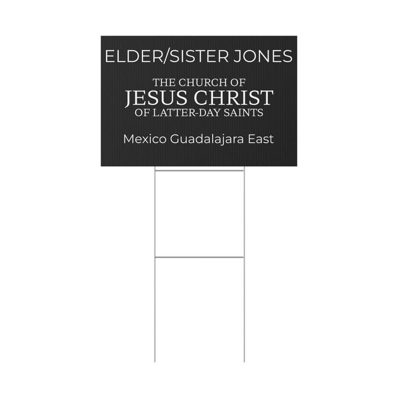 Customizable Mormon Missionary Yard Sign, Personalized LDS Mission ...