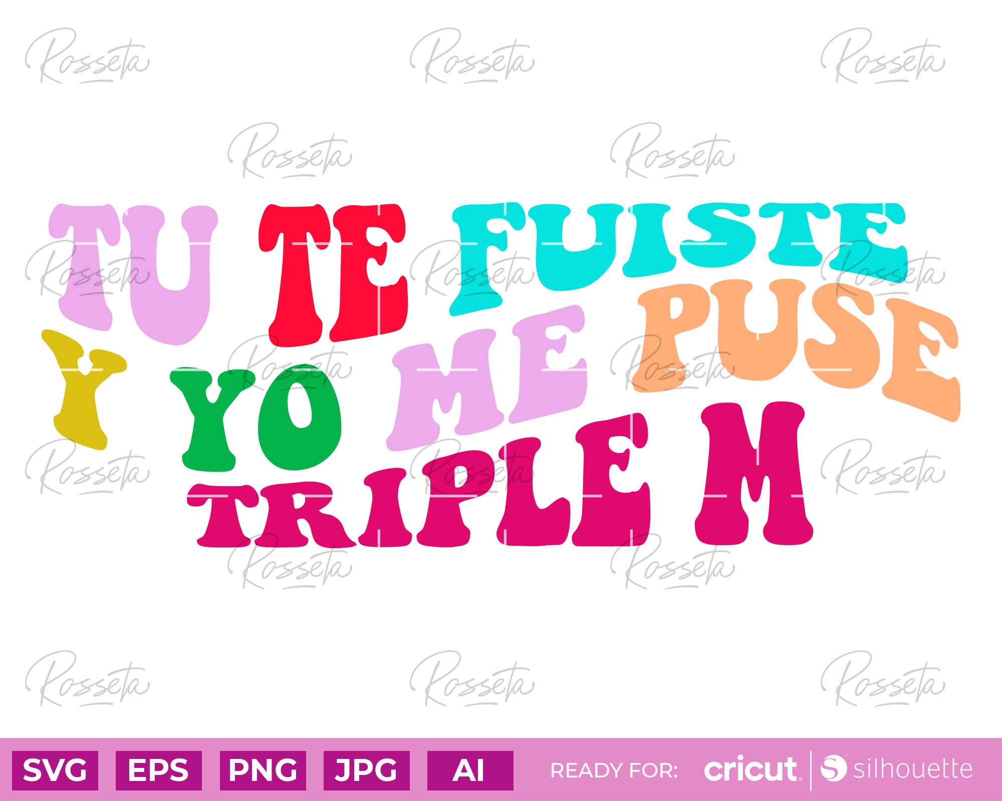 Tu te fuiste y yo me puse Triple M Svg Png Karol G Shakira Digital File ...