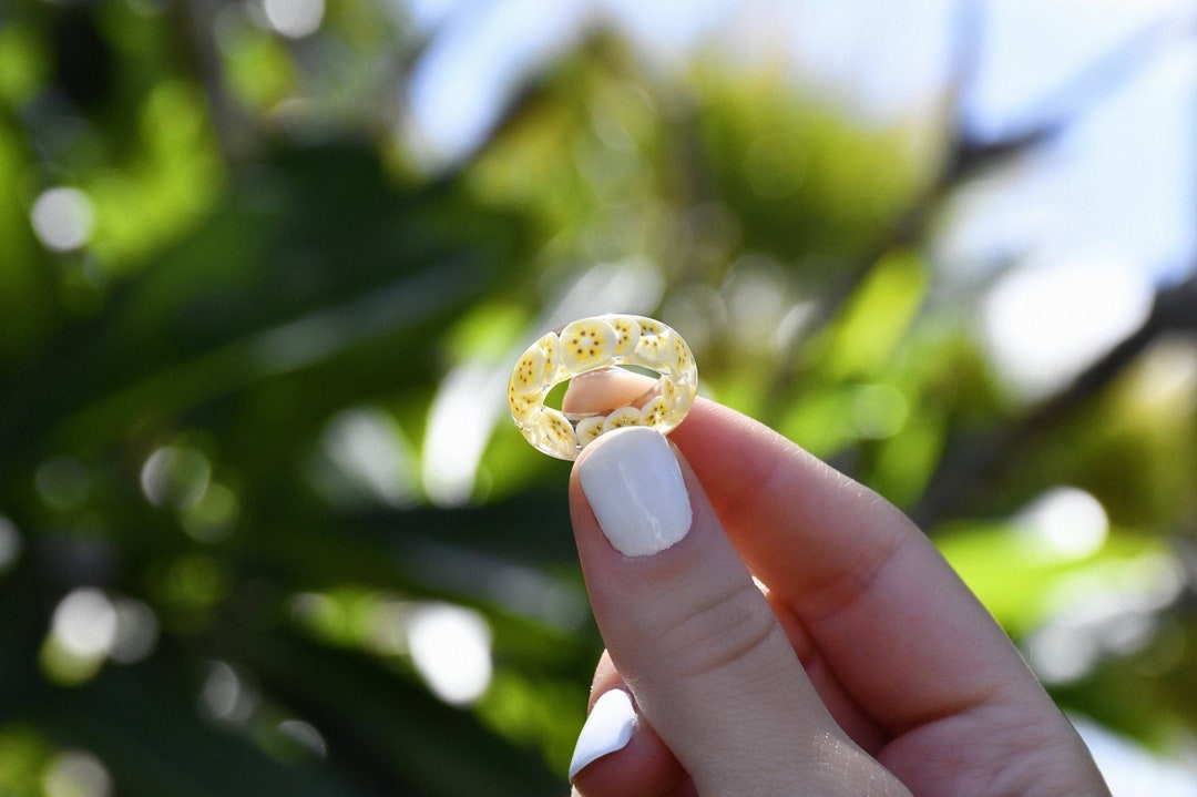 Banana Ring | Resin Fruit Ring Jewelry - Etsy